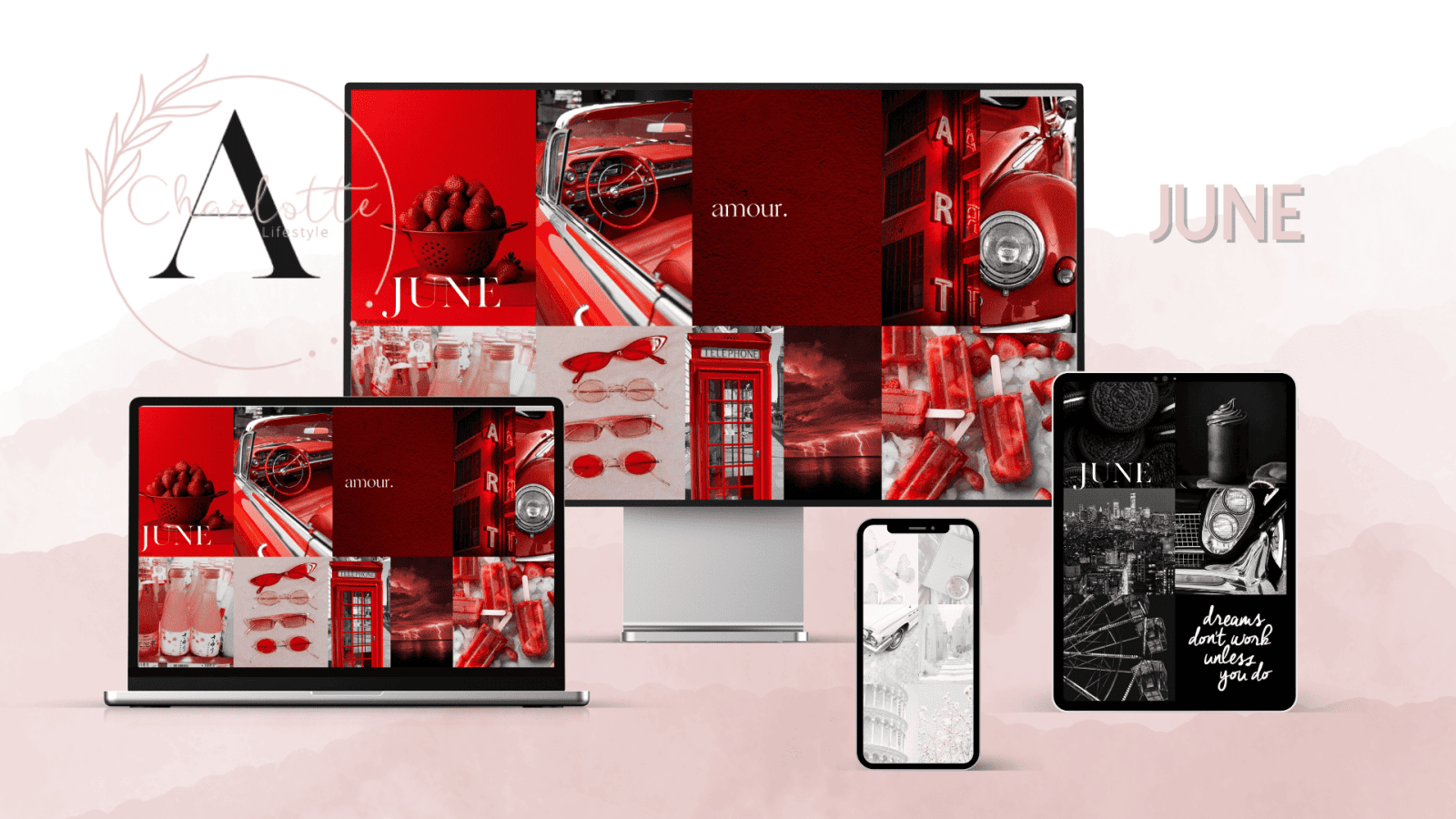 Free Aesthetic iPhone Wallpaper June - Adore Charlotte