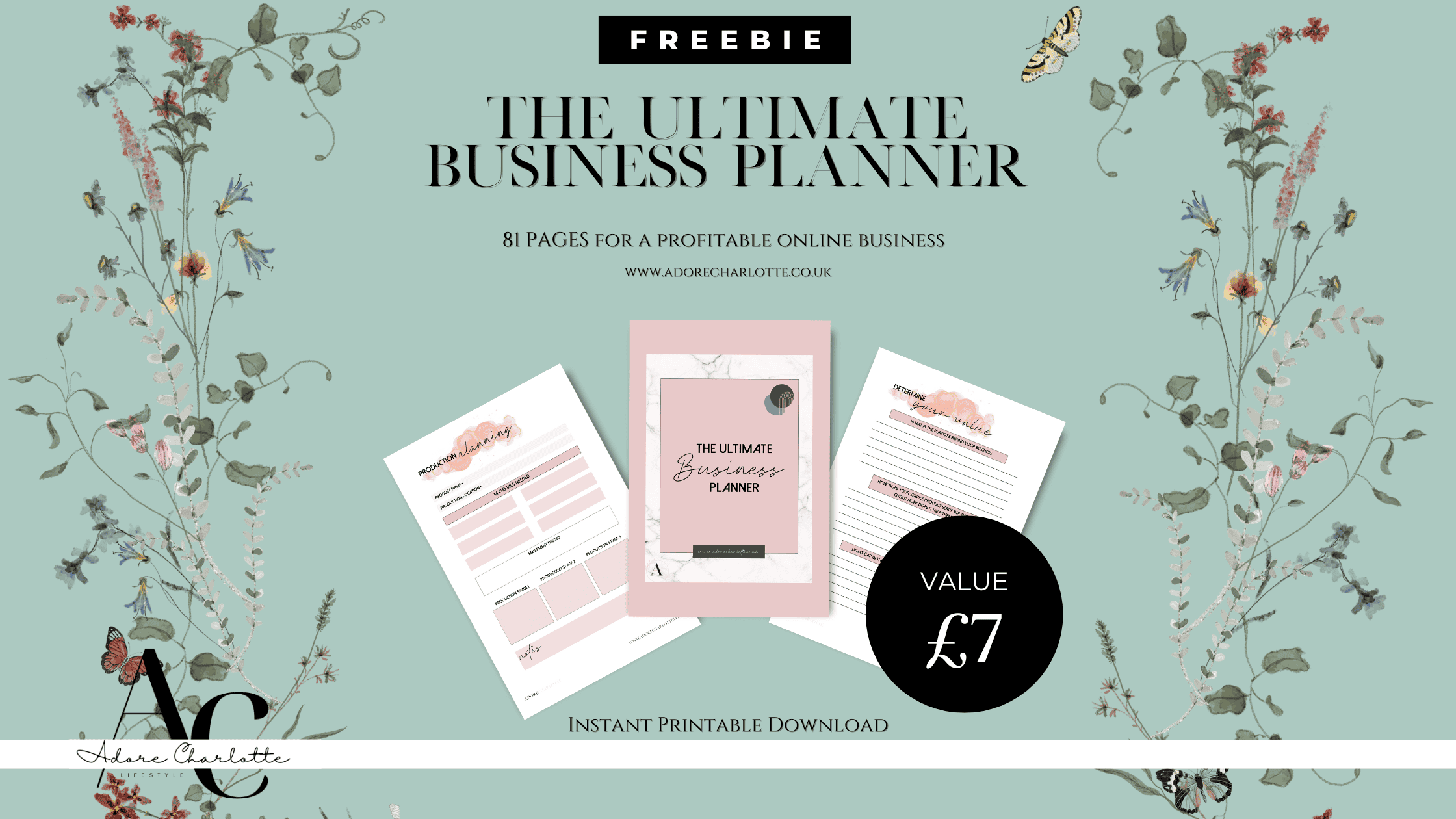 FREE Ultimate Business Planner Template and Printable - Adore Charlotte