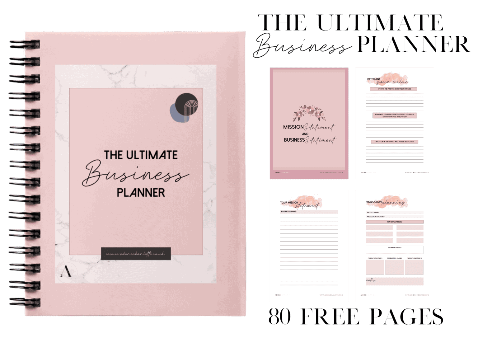 FREE Ultimate Business Planner Template and Printable - Adore Charlotte