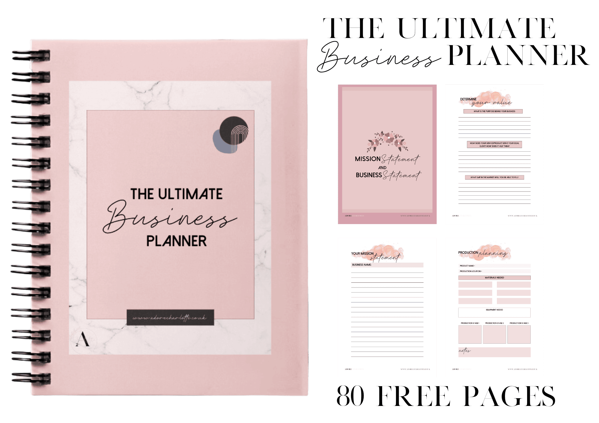 FREE Ultimate Business Planner Template and Printable - Adore Charlotte