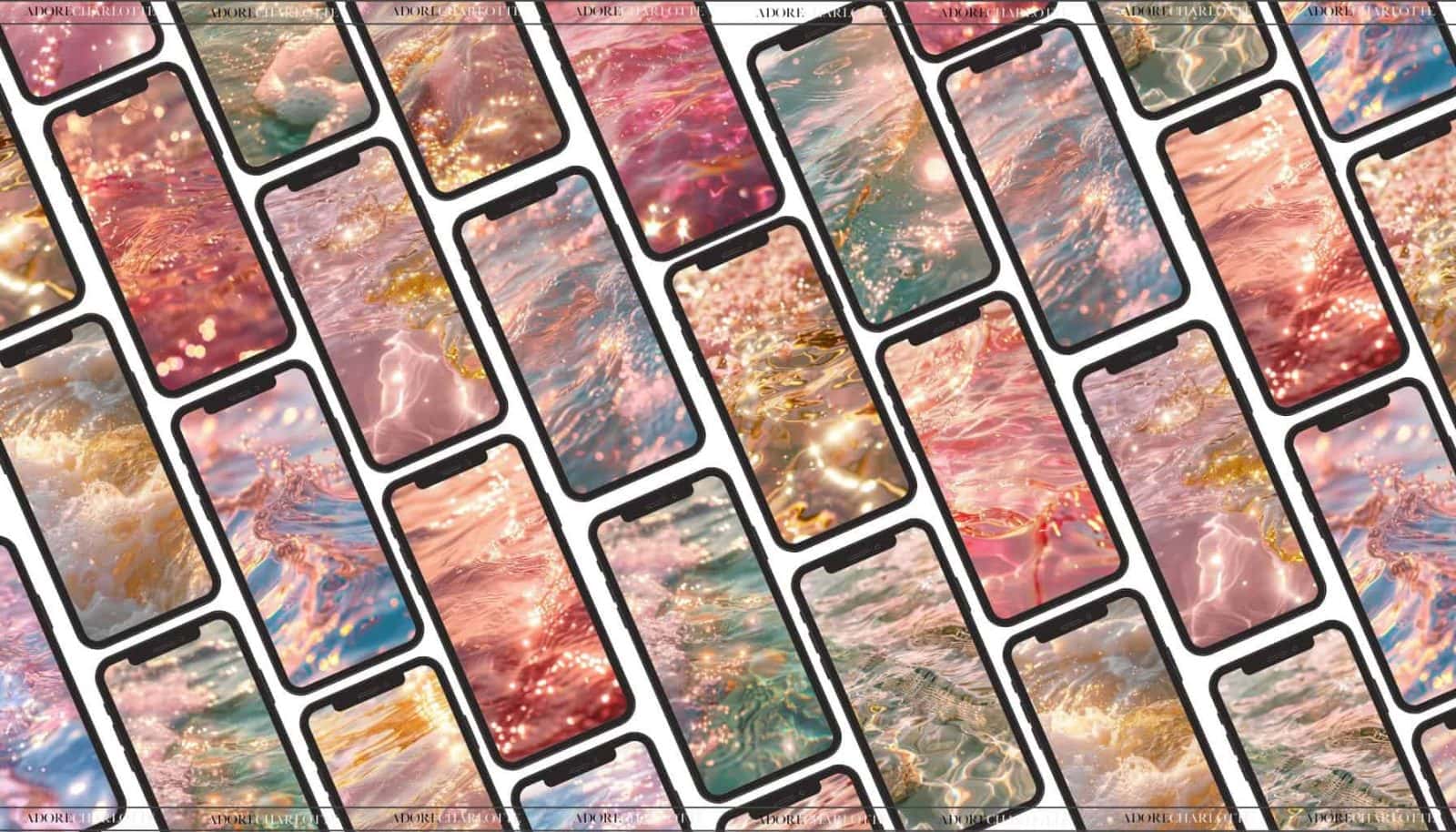 25 FREE Aesthetic Glitter Water Phone Wallpapers: 4K Ocean - Adore ...