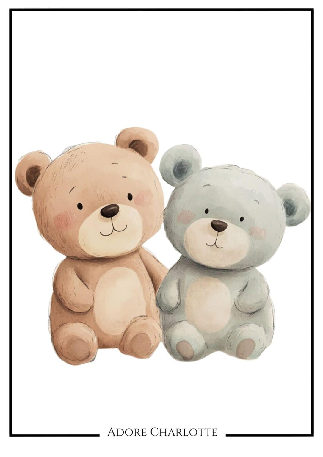 17 Adorable FREE Teddy Bear Nursery Wall Art Printable - Adore Charlotte