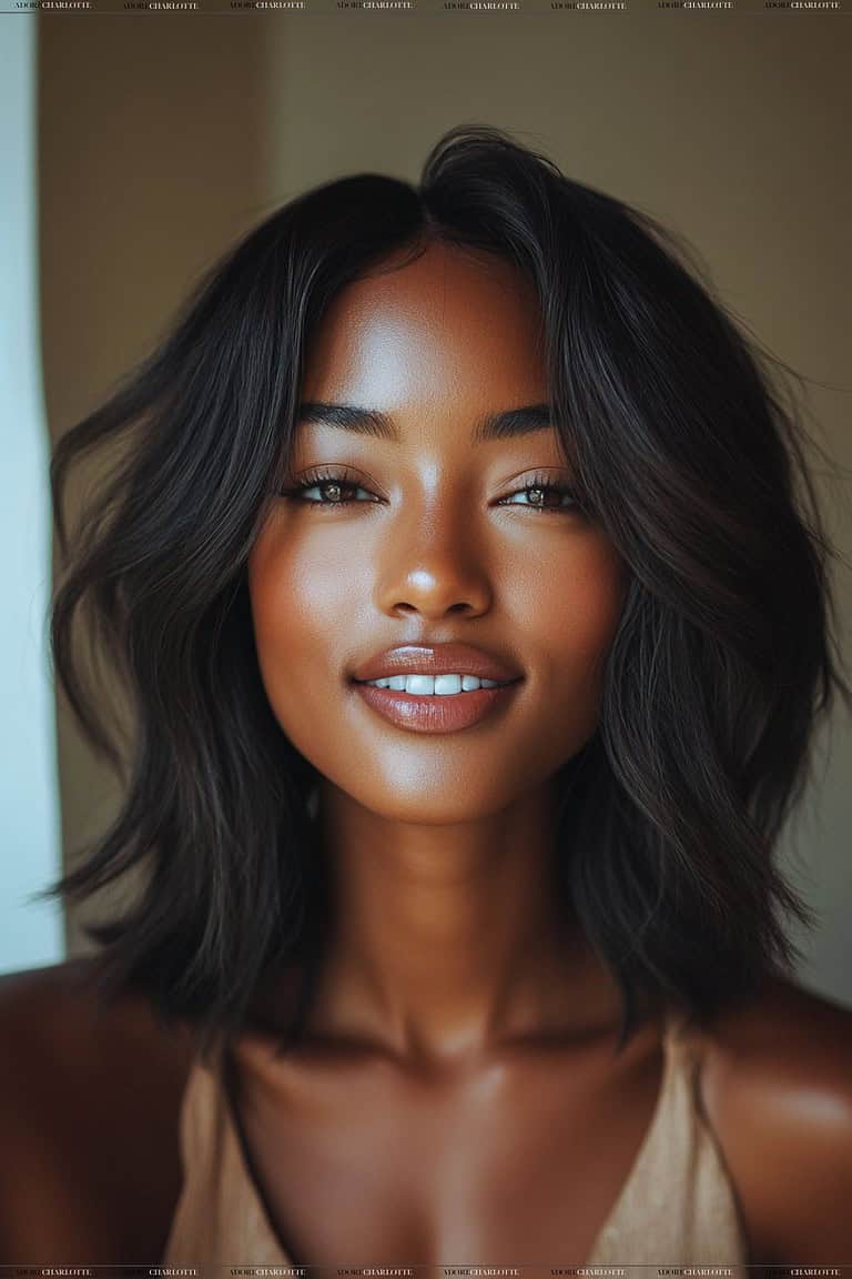 21 Stunning Hairstyles for Women with Round Faces - Adore Charlotte 🖤