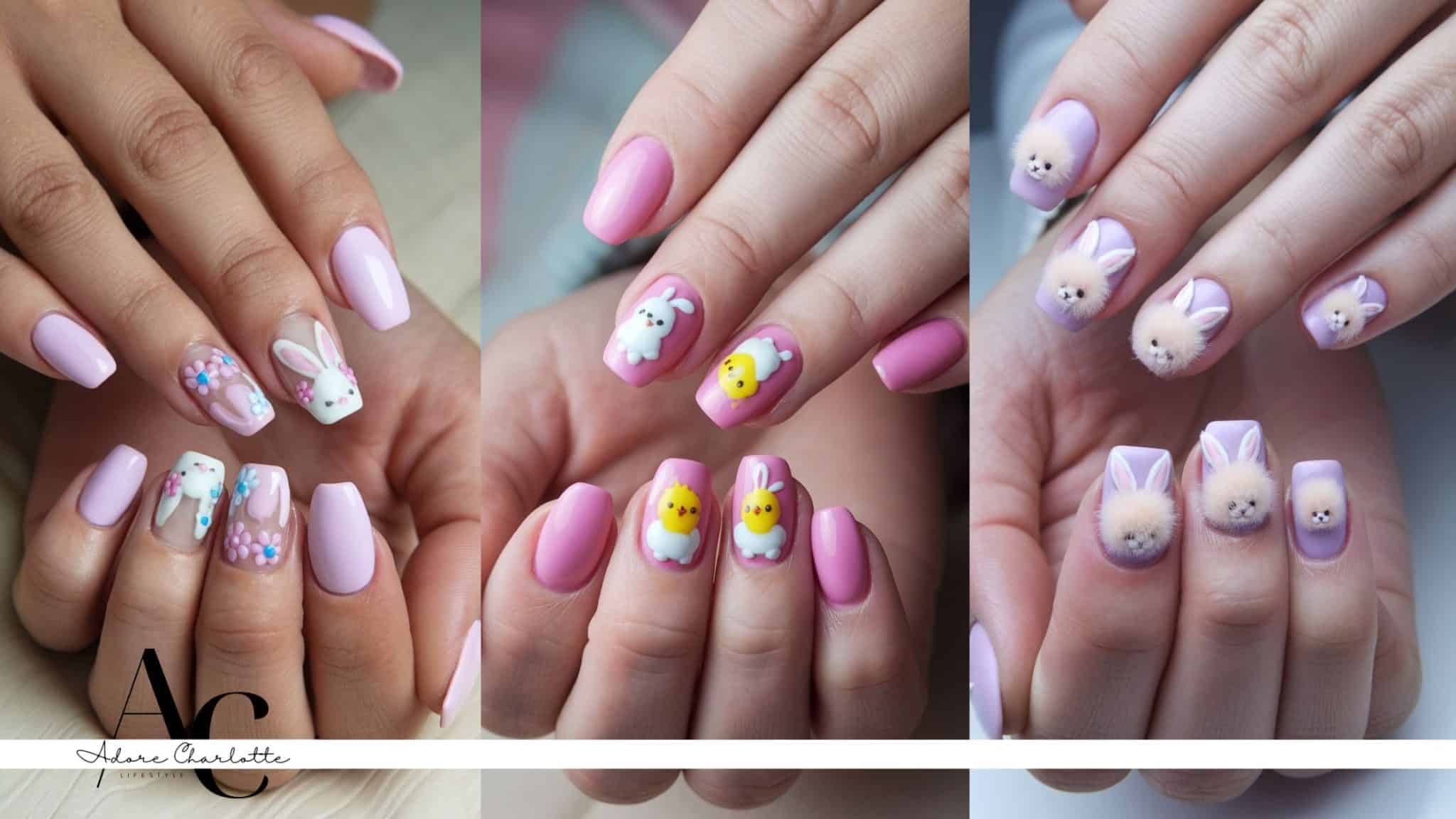 11 Adorable Easter Bunny Nail Designs to Try This Spring - Adore Charlotte